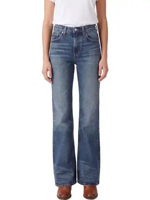 AGOLDE Agolde High Rise Straight Leg Jeans Navy