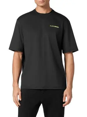 PLEIN SPORT Cotton T-shirt With Logo - Black