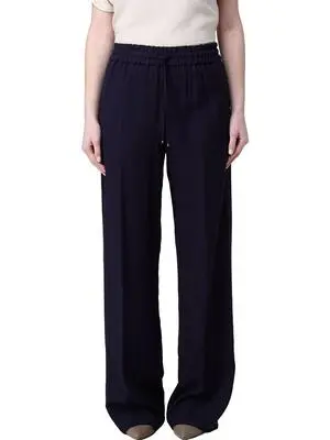 DONDUP Straight Viscose Blend Trousers - Blue