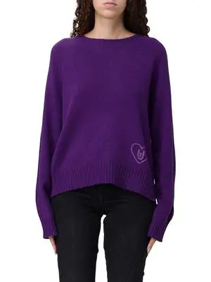 Liu Jo Embellished Heart Jumper - Violet