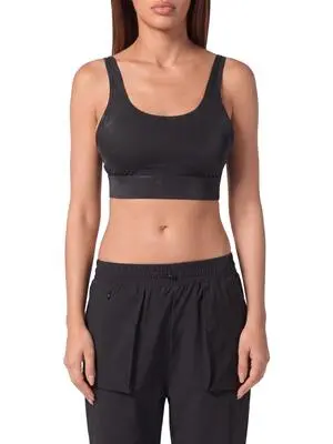 PLEIN SPORT Shiny Lycra Top - Black