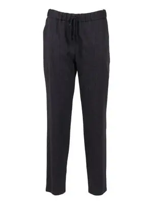 Lorena Antoniazzi Textured Drawstring Trousers - Blue