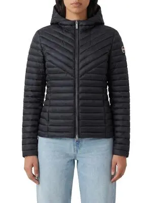 COLMAR Padded Nylon Hooded Down Jacket - Black