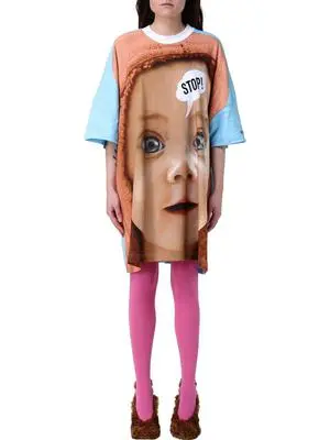 Moschino Printed Cotton T-shirt Dress - Multicolor