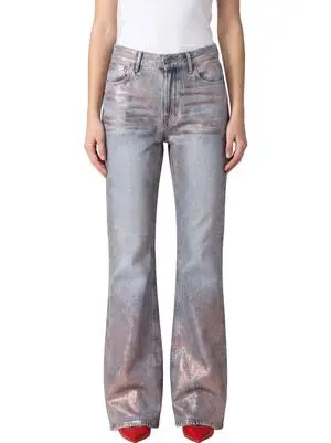 Acne Studios Five-pocket Glitter-finish Flared Jeans - Denim