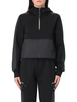 Moose Knuckles Cropped Hoodie With Zipper Detail - Black