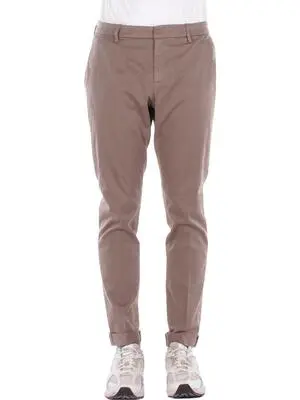 DONDUP Cotton Slim Fit Pants - Brown