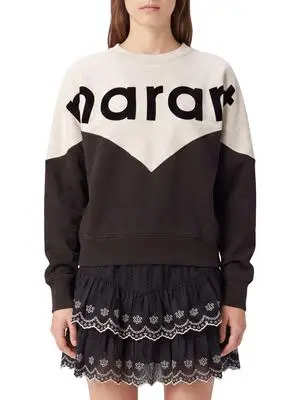 Isabel Marant Étoile Isabel Marant Etoile Colourblocked Logo Sweatshirt Black