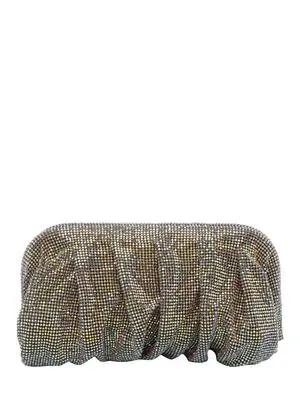 Benedetta Bruzziches Venus La Grande Draped Clutch Bag With Rhinestones - Multicolor