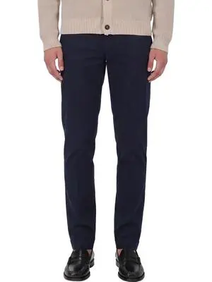 FAY Stretch Cotton Gabardine Chino Trousers - Blue