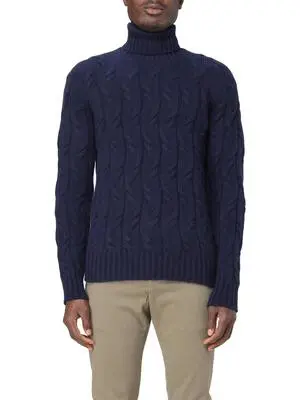 DRUMOHR Cable Knit Turtleneck Sweater - Blue