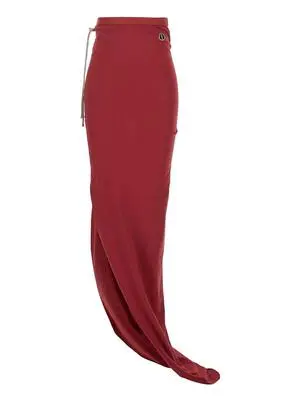 RICK OWENS + MONCLER Cotton Long Skirt - Red