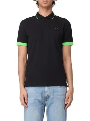 SUN 68 Cotton Polo Shirt - Black