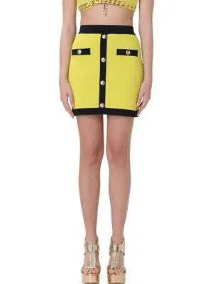 Elisabetta Franchi Button Detailed Mini Skirt - Cedar