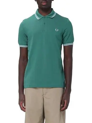 Fred Perry Cotton Polo Shirt With Logo - Emerald