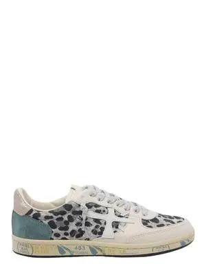 Premiata Bskt Clad Leather Sneakers With Studs - Multicolor