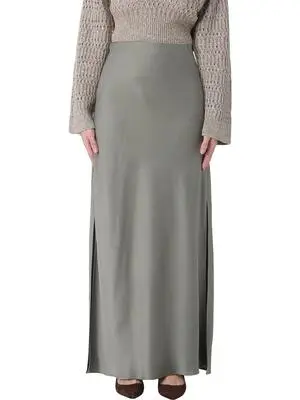 Brunello Cucinelli Long Satin Skirt - Green
