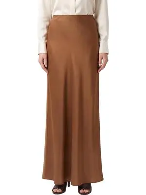 Brunello Cucinelli Long Satin Skirt - Leather