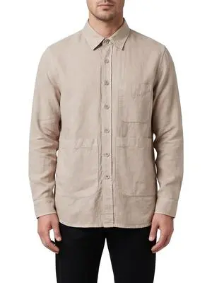 Aspesi Cotton And Linen Blend Shirt - Beige