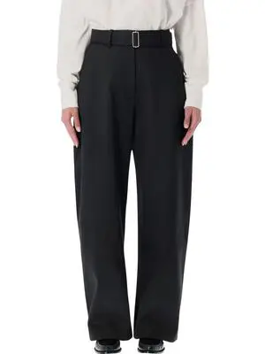 Studio Nicholson Belted Wide-leg Trousers - Black
