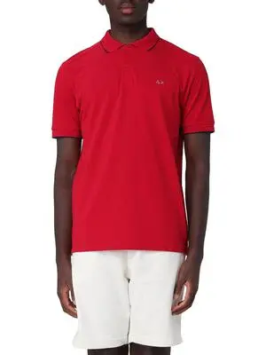 SUN 68 Cotton Polo Shirt Red