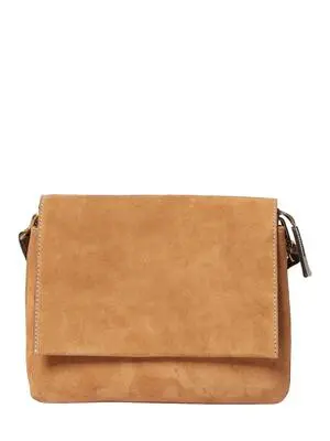 GIANNI CHIARINI Suede Crossbody Bag - Brown