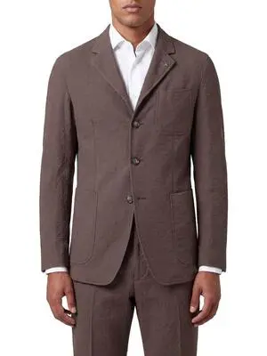 Tagliatore Single-breasted Stretch-cotton Blazer With Patch Pockets - Brown