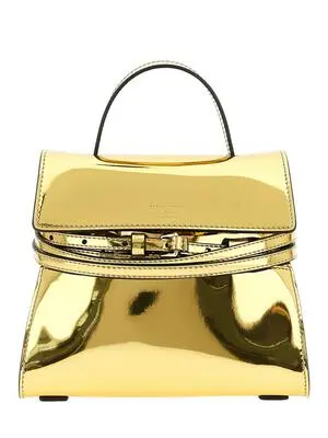 Moschino Patent Leather Mini Handbag - Silver
