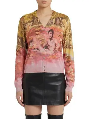 Versace Printed Silk Cardigan - Multicolor