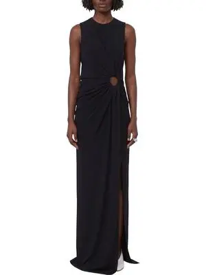 Sportmax Stretch Viscose Jersey Sheath Dress - Black