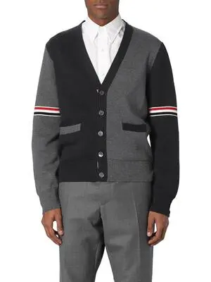 Thom Browne Color Block Cardigan - Grey