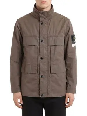 Stone Island Waxed Cotton Jacket - Brown