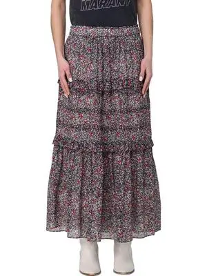 Isabel Marant Étoile Floral Cotton Midi Skirt - Red