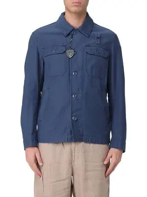 BLAUER. Cotton Shirt Jacket - Blue