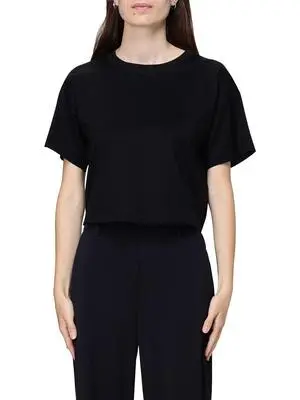Max Mara Cotton Crop T-shirt - Black