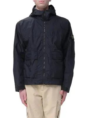 Stone Island Zip-up Hooded Jacket - Blue