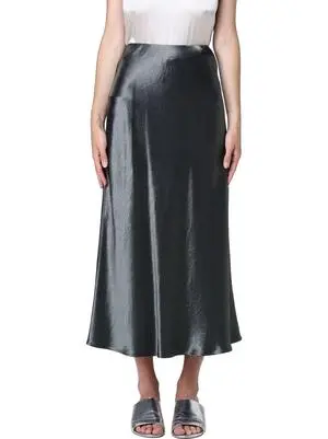 Max Mara Satin Midi Skirt - Grey
