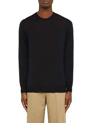 DRUMOHR Long-sleeved Crewneck Sweater - Blue