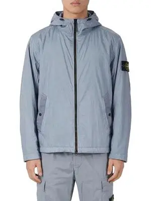 Stone Island Hooded Zip-up Jacket - Blue