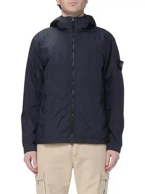 Stone Island Zip-up Hooded Jacket - Navy