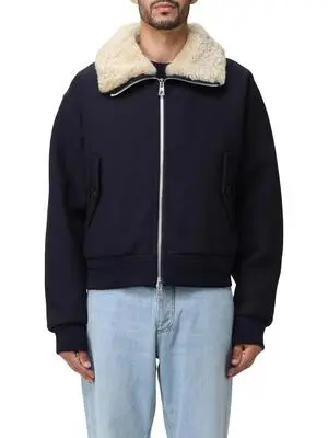 Bottega Veneta Zip-up Jacket With Fur Trim - Blue