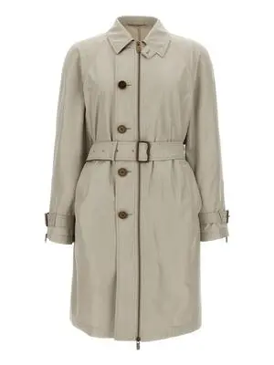 Burberry Belted Trench Jacket - Grey