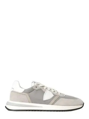 Philippe Model Suede And Mesh Sneakers - Grey