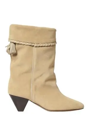 Isabel Marant Étoile Suede Boots With Braided Detailing - Beige