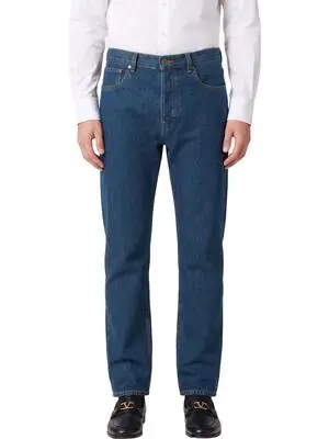 Valentino Garavani Straight Fit Cotton Denim Jeans - Blue