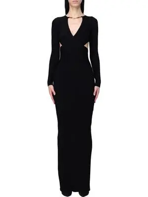 Elisabetta Franchi Viscose Knit Maxi Dress - Black