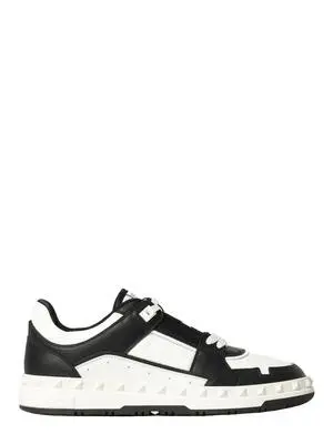 Valentino Garavani Freedots Leather Sneakers - Black