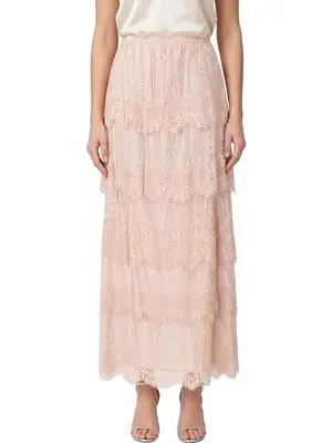 ANIYE BY Lace Tiered Skirt - Pink