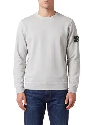 Stone Island Cotton Crew Neck Sweatshirt With Logo Patch - Grey