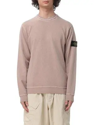 Stone Island Cotton Crew Neck Sweatshirt With Logo Patch - Sand